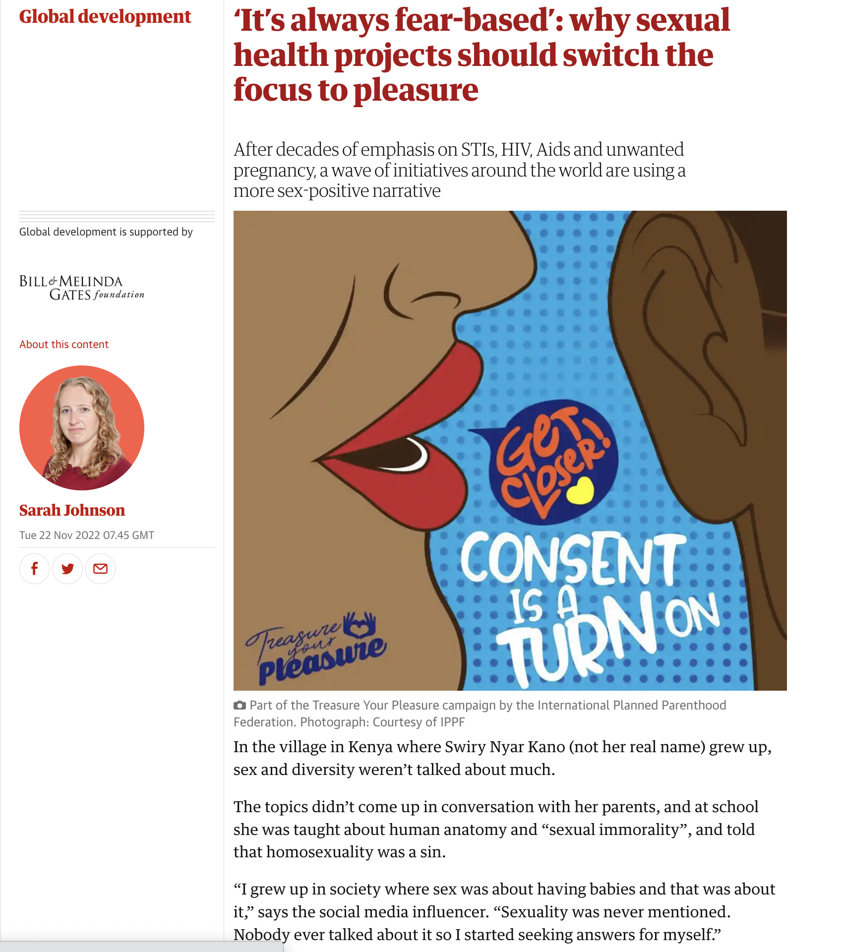 The Guardian ‘its Always Fear Based Why Sexual Health Projects